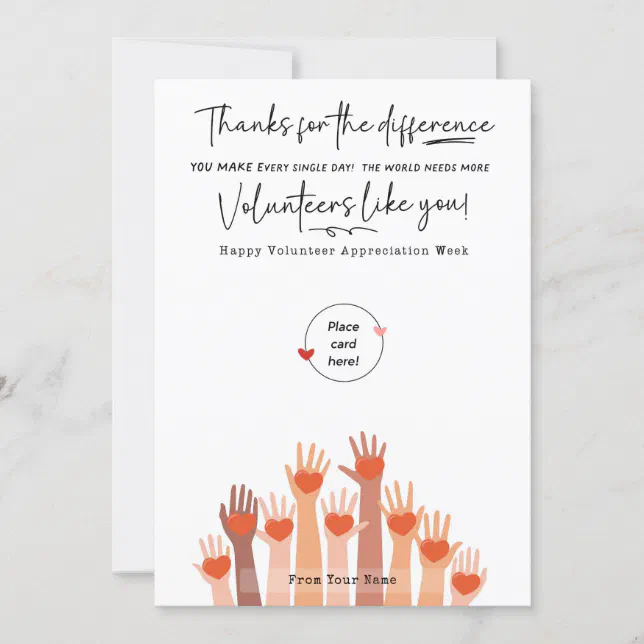 Volunteer Appreciation Week Gift Card Holder | Zazzle