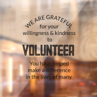 volunteer appreciation week sign thanks | Zazzle