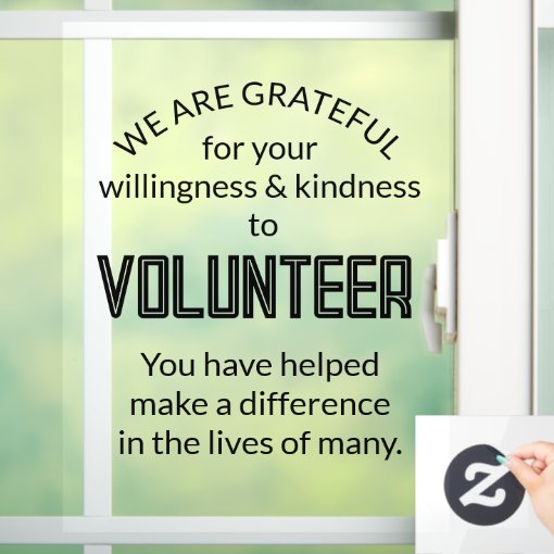 volunteer appreciation week sign thanks | Zazzle