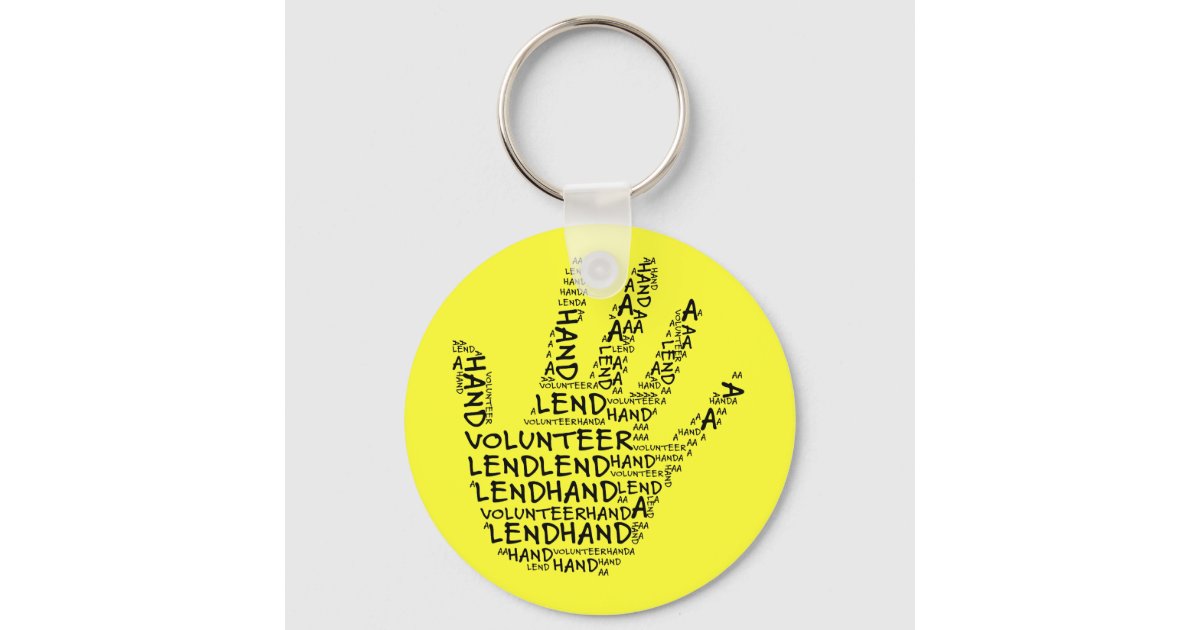 Volunteer Awareness: Lend a Helping Hand Keychain | Zazzle