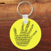 Volunteer Awareness: Lend a Helping Hand Keychain | Zazzle