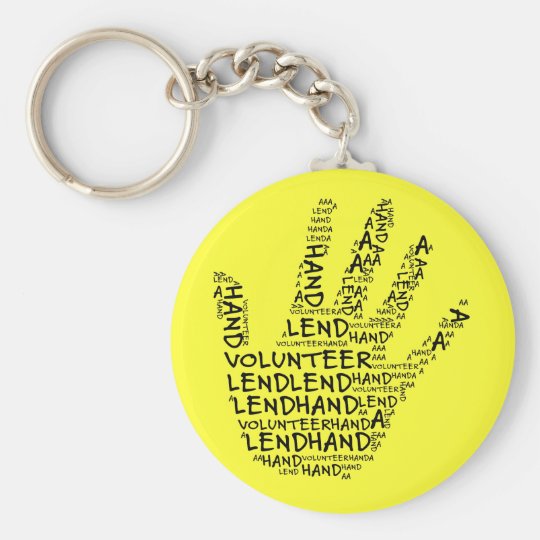 Volunteer Awareness: Lend a Helping Hand Keychain | Zazzle.com