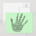Volunteer Awareness: Lend a Helping Hand Postcard | Zazzle