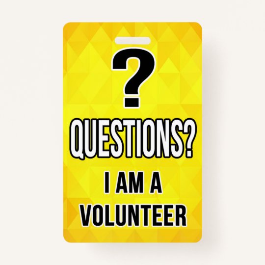 Volunteer Badge | Zazzle.com