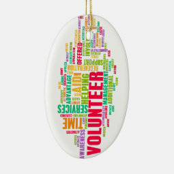 Volunteer Ceramic Ornament | Zazzle