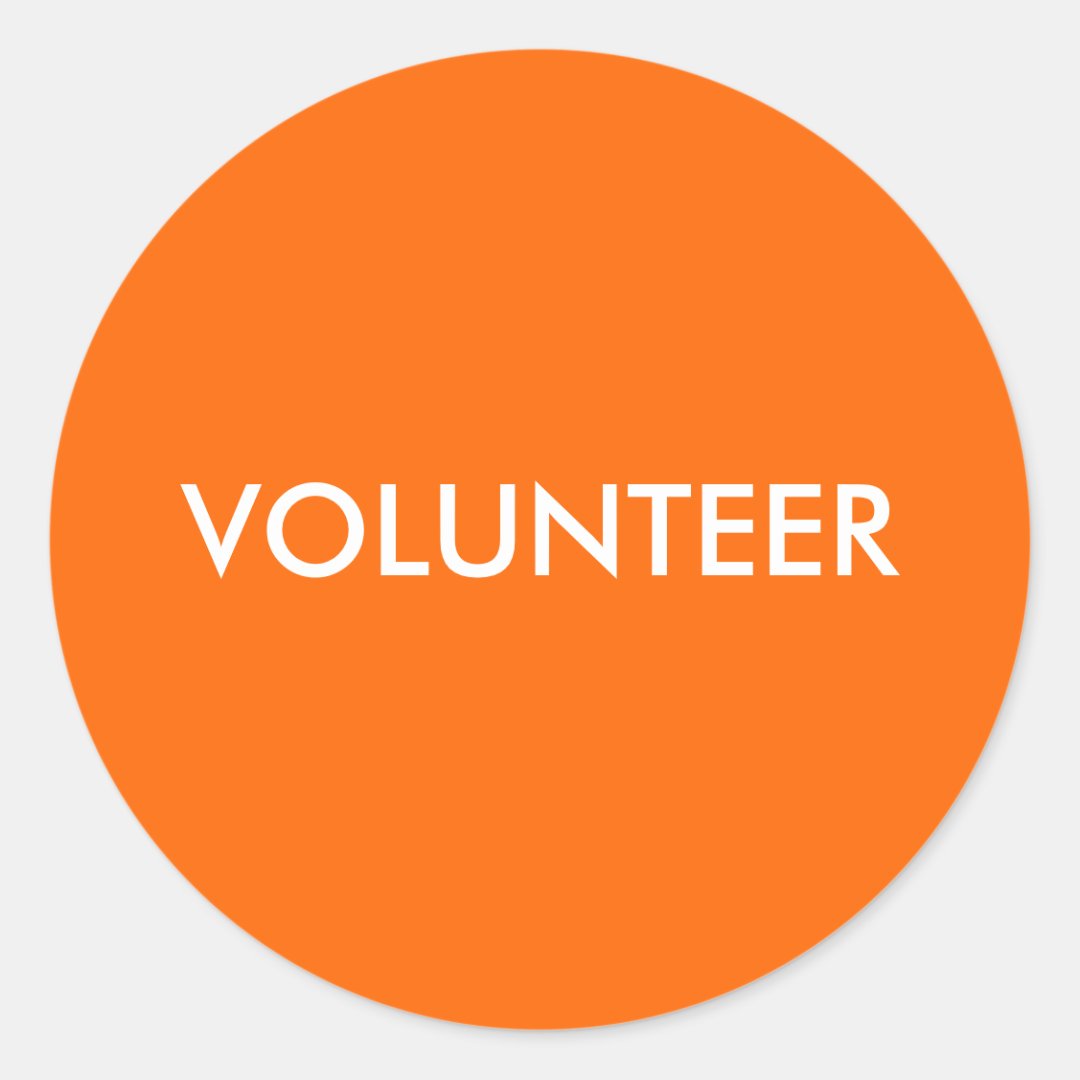 VOLUNTEER CLASSIC ROUND STICKER | Zazzle
