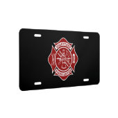 Volunteer Firefighter Aluminum License Plate | Zazzle