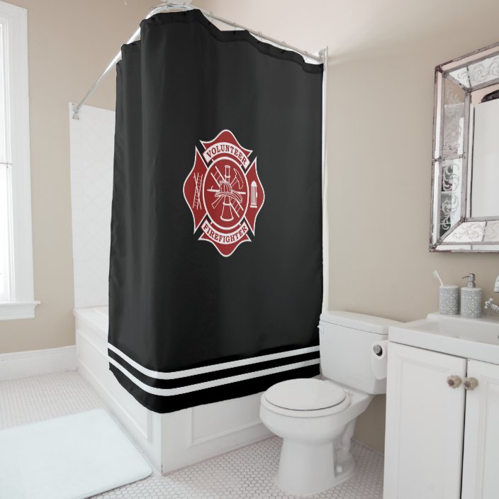 Volunteer Firefighter Shower Curtain | Zazzle.com