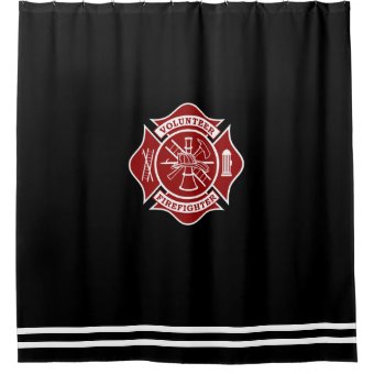 Volunteer Firefighter Shower Curtain | Zazzle