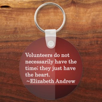 Volunteer Heart Keychain | Zazzle
