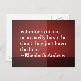 Volunteer Heart Postcard | Zazzle