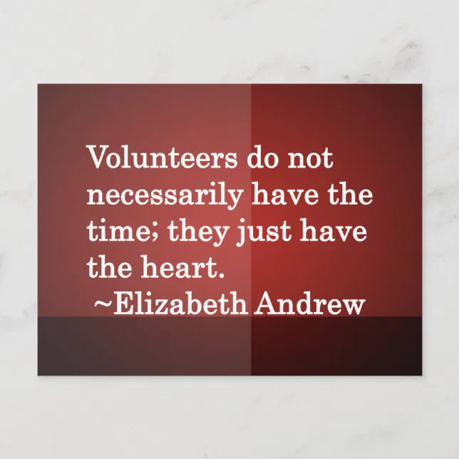 Volunteer Heart Postcard | Zazzle