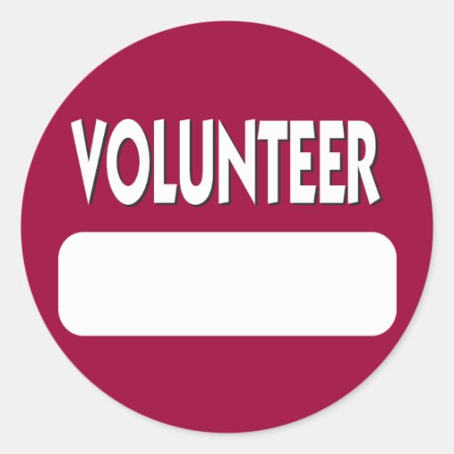 Volunteer Name Tag Badge | Zazzle