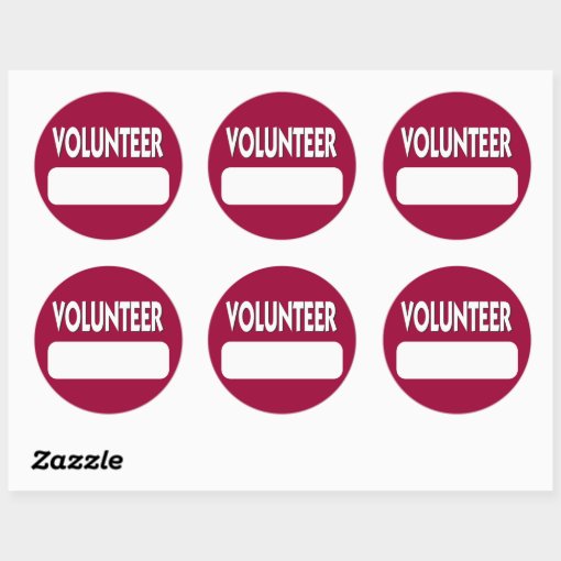 Volunteer Name Tag Badge | Zazzle