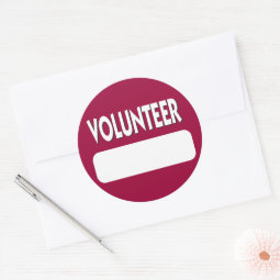 Volunteer Name Tag Badge | Zazzle