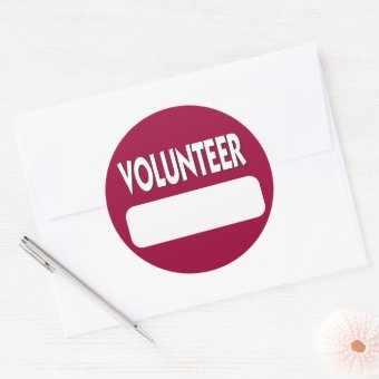 Volunteer Name Tag Badge | Zazzle