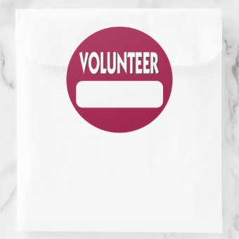 Volunteer Name Tag Badge | Zazzle