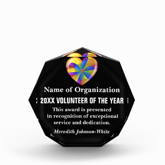 Volunteer of the Year Award | Zazzle.com