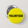 Volunteer Pinback Button | Zazzle