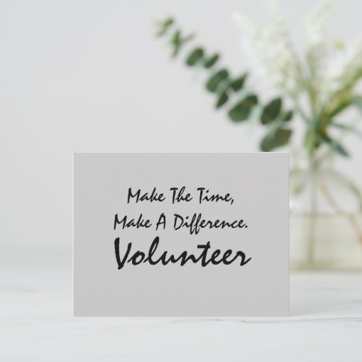 Volunteer Postcard | Zazzle