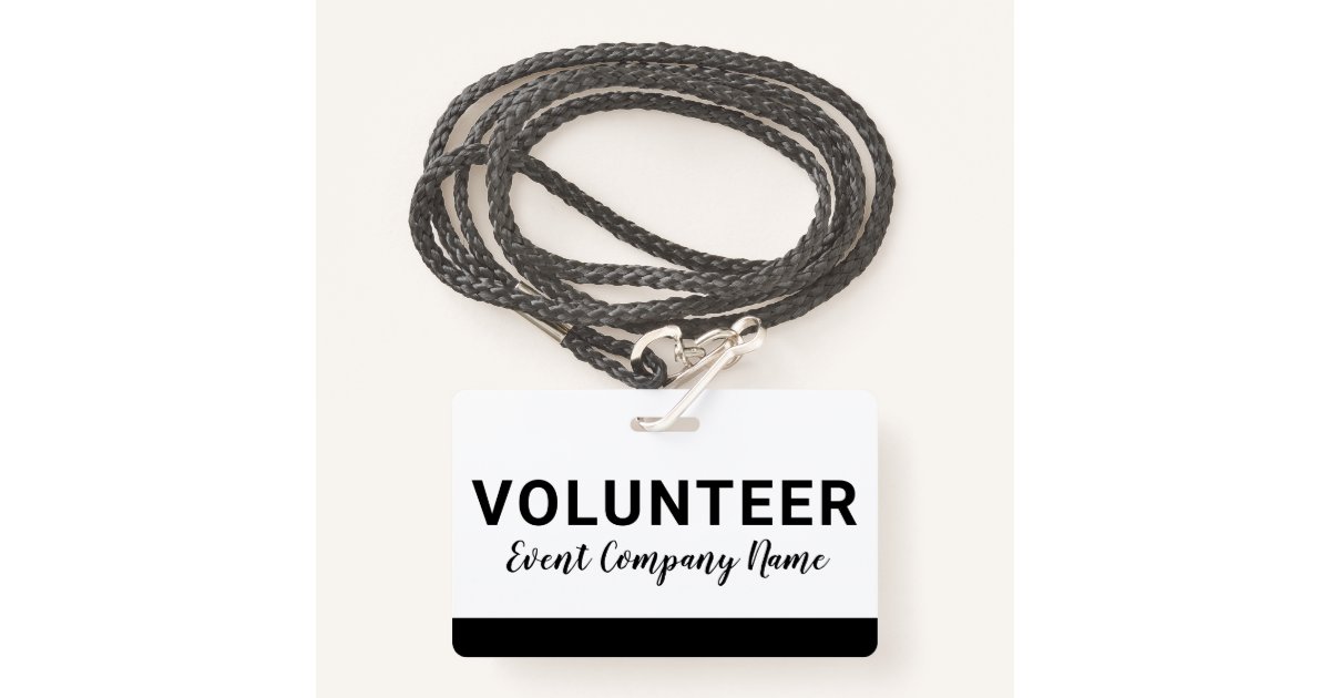 Volunteer Staff Badge | Zazzle