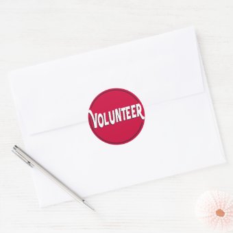 Volunteer Sticker for Events | Zazzle