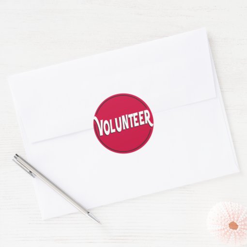 Volunteer Sticker for Events | Zazzle