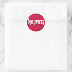 Volunteer Sticker for Events | Zazzle