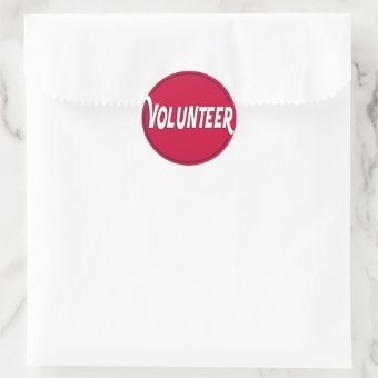 Volunteer Sticker for Events | Zazzle