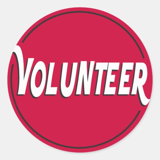Volunteer Sticker for Events | Zazzle.com
