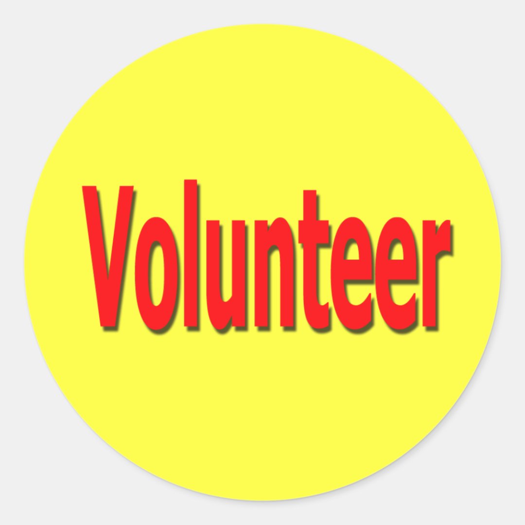 volunteer stickers | Zazzle