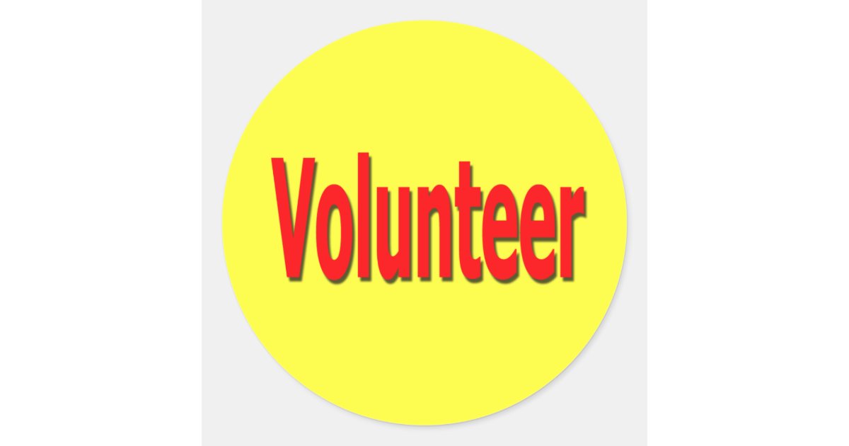 volunteer stickers | Zazzle