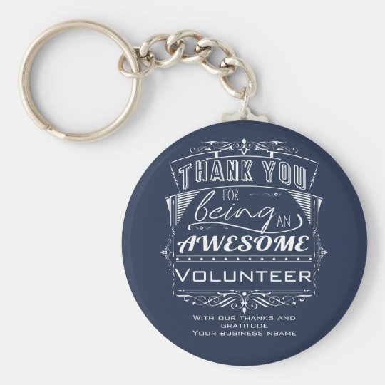 Volunteer Thank You Appreciation Keychain | Zazzle.com