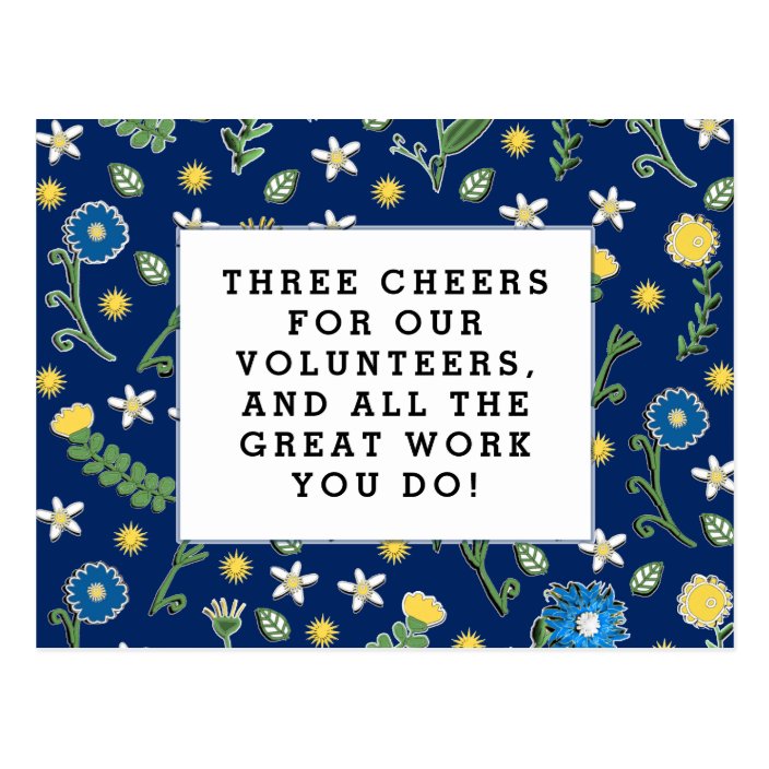 Volunteer Thank You Postcard | Zazzle.com