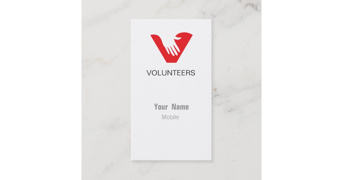 Volunteers Business Card | Zazzle