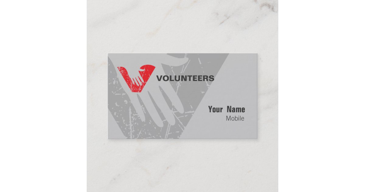 Volunteers Business Card | Zazzle