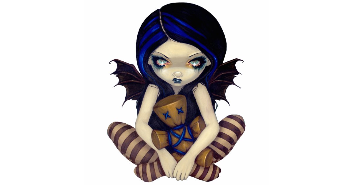 Voodoo In Blue gothic fairy photo sculpture | Zazzle