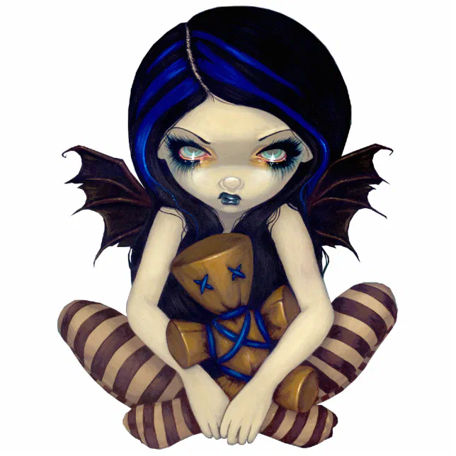 Voodoo In Blue gothic fairy photo sculpture | Zazzle