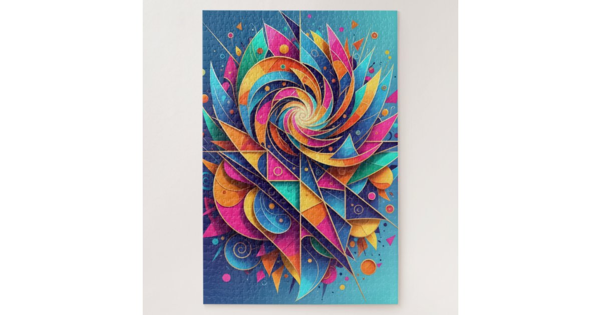 Vortex of Color Abstract Puzzle –Extreme Challenge | Zazzle