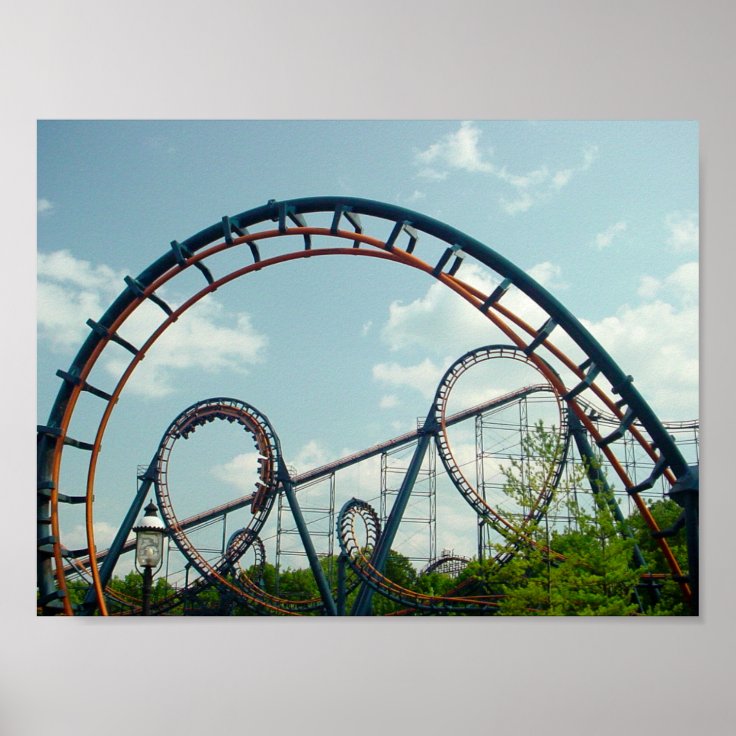Vortex,Roller Coaster,KingsIsland,Amusement Park, Poster | Zazzle