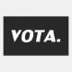 Vota vote in Spanish black white modern political Rectangular Sticker ...