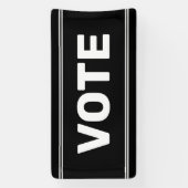 Vote Black and White Text Banner | Zazzle