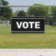 Vote Black and White Text Banner | Zazzle