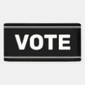 Vote Black and White Text Banner | Zazzle