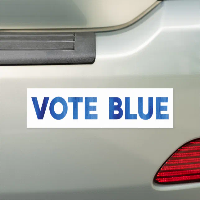 Vote Blue bold political watercolor text Car Magnet | Zazzle