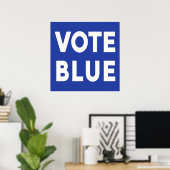 Vote Blue bold text Election Sign | Zazzle