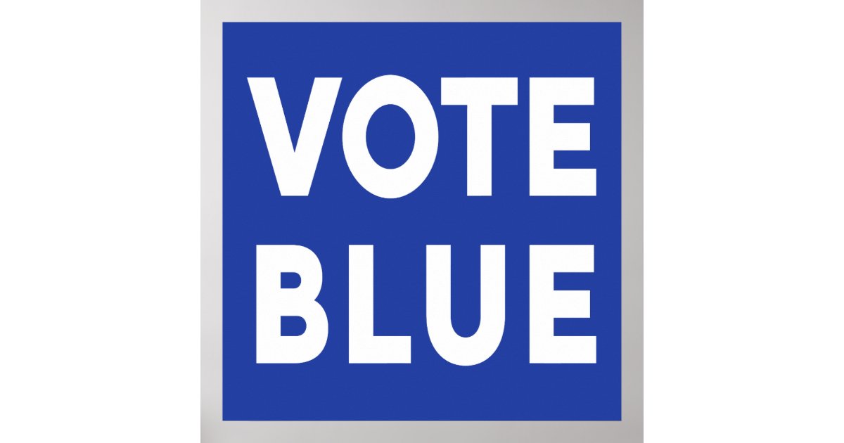 Vote Blue bold text Election Sign | Zazzle