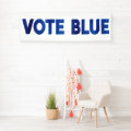 Vote Blue bold watercolor text political Banner | Zazzle