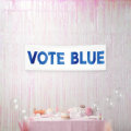 Vote Blue bold watercolor text political Banner | Zazzle