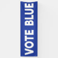 Vote Blue bold white text on blue political Banner | Zazzle